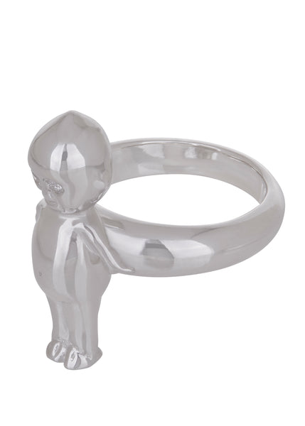 Baby Diamonds Ring in Sterling Silver – Mondo Mondo