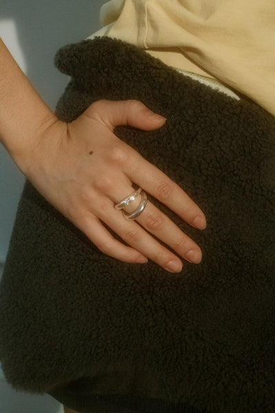 Paradox Ring in Sterling Silver - Crystal – Mondo Mondo
