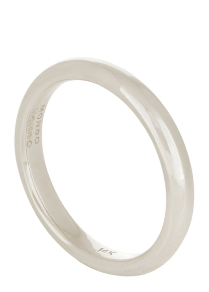 Socorro Band 4mm in White Gold – Mondo Mondo