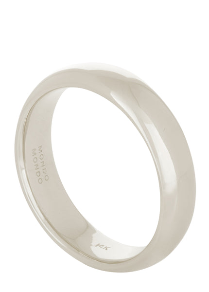 Socorro Band 5.5mm in White Gold – Mondo Mondo